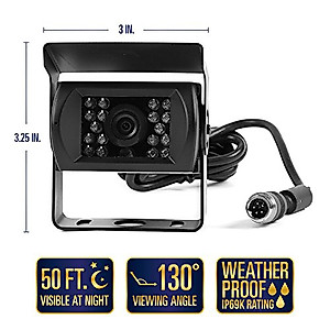 Rear View Safety Backup Camera System with 7" Display (Black) RVS-770613