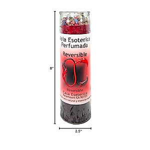 Reversible-Palm Wax Spiritual Intention Spell Candle-[RED/Black] | Vela CASA ESOTERICA PERFUMADA- (Reversible)