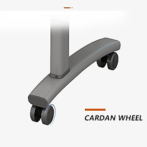 Flip Top Mobile Training Table, Foldable Computer Table for Conference Rooms,Training,Media Centers,Classrooms,(Excluding Chairs) (Color : B, Size : 120 * 40 * 75cm)