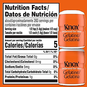 Knox Unflavored Gelatin Duel Pack (2 ct Pack, 16 oz Canisters)