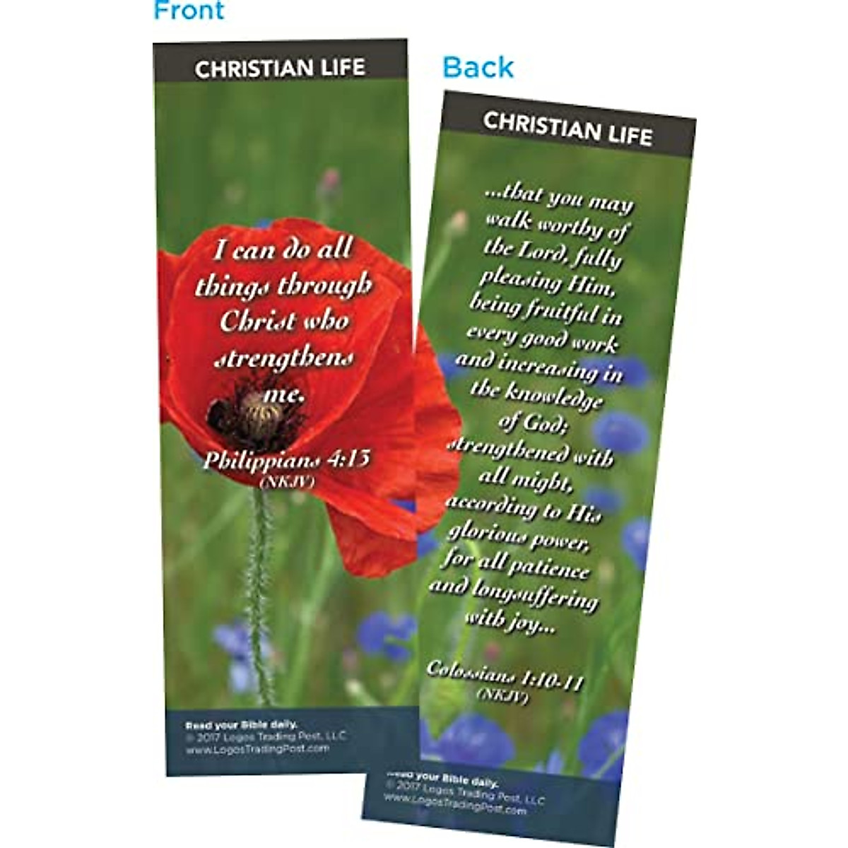 Bookmark Scripture Cards - Pack of 100 Variety Bible Memory Verse Cards | Popular, Encouraging Verses with Full Color Graphics | Useful Handouts for Faith Building, Sunday School, or Daily Life