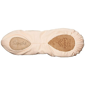SANSHA mens Pro 1 Canvas Ballet Slipper dance shoes, Light Pink, 9 Women 7 Men US