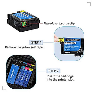 Leize Remanufactured Ink Cartridge Replacement for Epson 702XL 702 XL T702XL use for Workforce Pro WF-3720 WF-3730 WF-3733 (2 Black 1 Cyan 1 Magenta 1 Yellow,5-Pack)