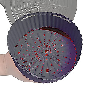 Air Fryer Cooking Liner - Heat Resistant Oven Baking Paper Liner | Round Non-Stick Serving Pot, Oven Tray, Air Fryer Accessories for Microwave Ovens, Freezers, Air Fryers Bairong