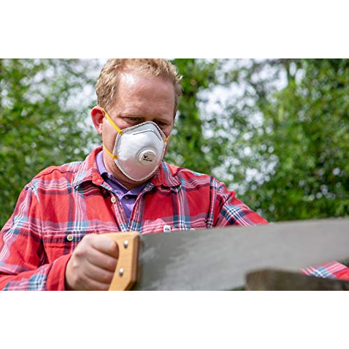 9116 Particulate Respirator Dust Mask with Valve, Two-Strap Cup Style Design, Lightweight with Cushioning Nose Foam, NIOSH Approved 10 Masks