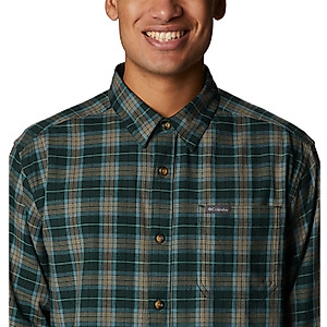 Columbia Men's Vapor Ridge III Long Sleeve Shirt, Spruce Balanced Tartan, X-Large