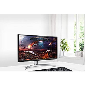 LG 27UL650-W Monitor 27" 4K UHD (3840 x 2160) IPS Display, VESA DisplayHDR 400, sRGB 99% Color Gamut, Radeon FreeSync, 3-Side Virtually Borderless Display- White