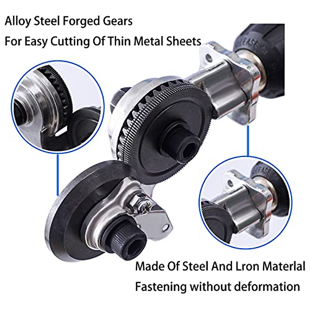 Electric Drill Shears Attachment Cutter Nibbler,Metal Nibbler Drill Attachment with Adapter, Electric Drill Shears, Metal Cutter Sheet Drill Attachment for Metal Cutting