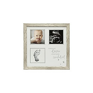 Kate & Milo Rustic Sonogram & Print Frame, Spanish, Baby Handprint or Footprint Keepsake Frame, Baby Ultrasound Picture Frame, We Made A Wish And You Came True Gender-Neutral Nursery Décor