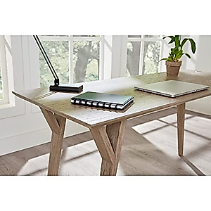 Realspace® Trezza 62"W L-Shaped Desk, Light Oak