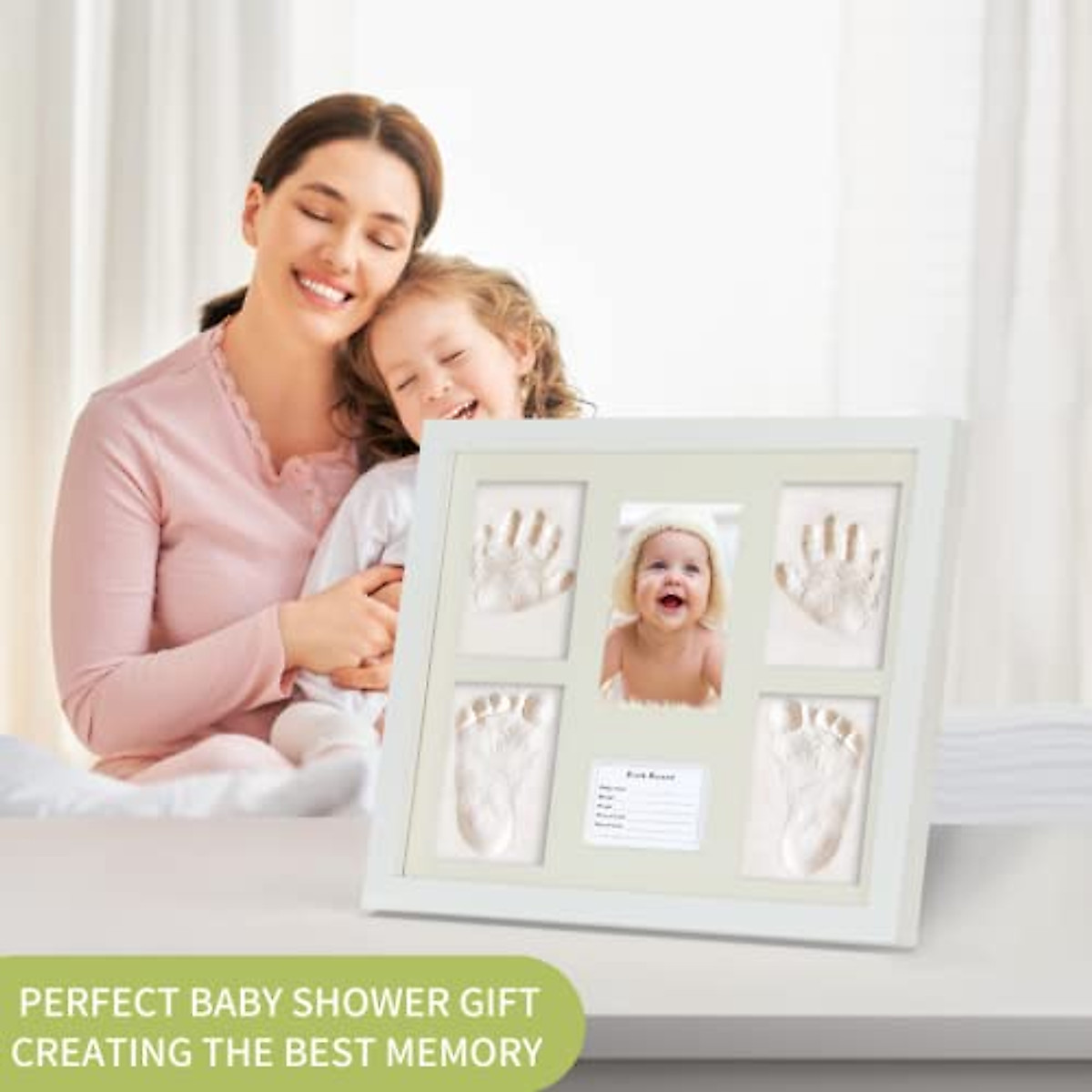 Baby Handprint Footprint Makers Keepsake Kit - Personalized Clay Baby Hand and Foot Print Keepsake Baby Gift for Newborn, Boy, Girl - Baby Photo Farm Print Kit, Baby Registry Keepsake Gift