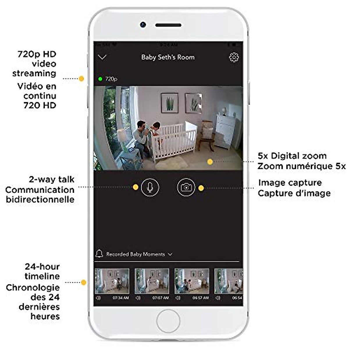Safety 1st HD Wi-Fi Baby Monitor Camera with Sound- and Movement-Detecting Audio Unit