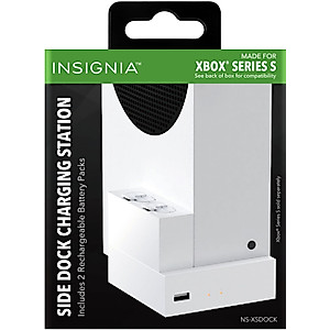 INSIGNIA Insignia - Side Dock Dual Battery Charger for Xbox Series S - White