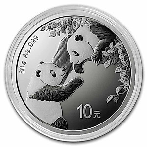 2023 CN 30 g Silver Panda ¥10 Coin Gem BU Yuan Uncirculated