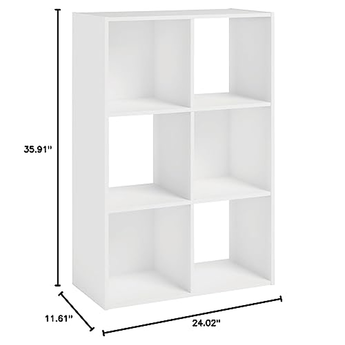 Sauder 6-Cube - 1/2" Construction, White Finish