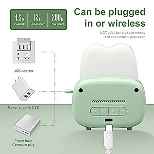 QANYI Small Timer Clock Toaster Lamp, Cute Night Light with Time Management Tool and Table Clock Alarm Digital Timer for Kids, ABS+PC Kids Lamp Birthday Gifts for Teen Toddler Baby Girls Boys