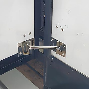 zqgsm 2 Set T Style Galvanized Iron Entry Door Catch Latch Holder RV Camper Trailer Cargo 4 inch