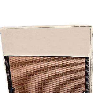 Haverchair Patio Chaise Lounges Chairs Outdoor Rattan Wicker Furniture Adjustable Back Chaise Lounge with Removable Cushions for Poolside (1 PC)