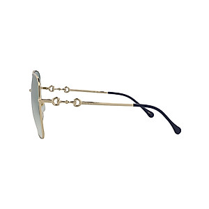 Gucci Square-Frame Metal Sunglasses