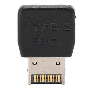 Right Angle USB Type E Adapter, Front Panel Header Male to Female USB 3.2/20Gbps 3.1/10Gbps for USB C Header Motherboard(PH74A)