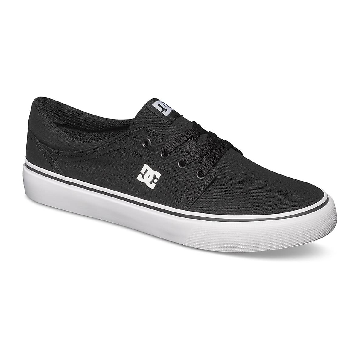 DC Womens Trase TX Skate Shoe, Black/White, 12 D US