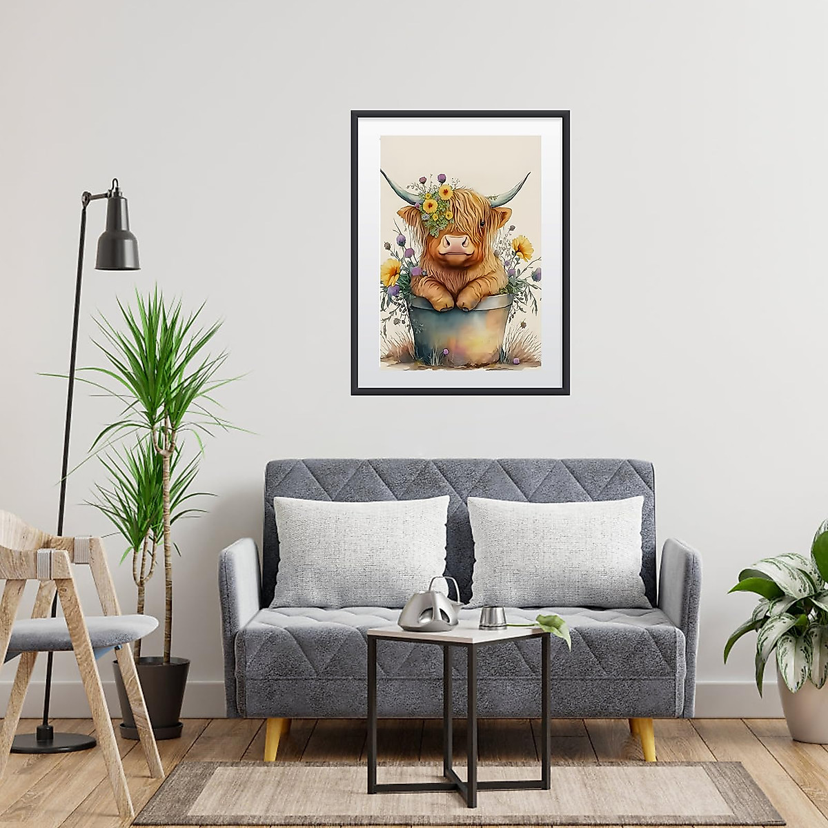 MOGTAA Cow Diamond Painting Kits for Adults, 5D Flowers Cow Diamond Art Kits for Beginners, Full Drill DIY Animal Diamond Dots Kits Crystal Craft for Home Wall Art Decor 12x16 inch