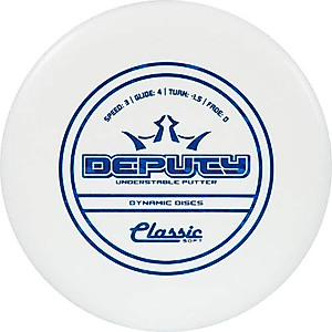 Dynamic Discs Classic Soft Deputy Putter Golf Disc [Colors May Vary] - 173-176g