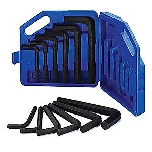 Drixet Jumbo Allen Wrenches Sets Hex Key Set Sae-Inch & Metric With a Handy Carrying Case 12 Piece Set