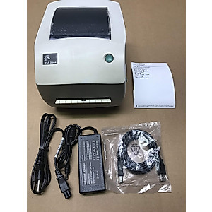 #S6B Zebra TLP 2844 Printer 2844-10301-0001 W/New Adapter, USB, Power Cables &Print