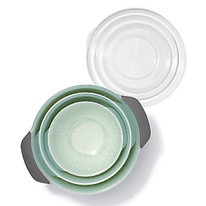 OXO Good Grips 9-Piece Nesting Bowl & Colander Set, Sea Glass