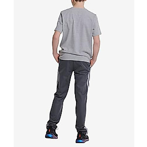 adidas Boys' Active Sports Athletic Tricot Jogger Pant, Iconic Grey Five, Small (8/10)