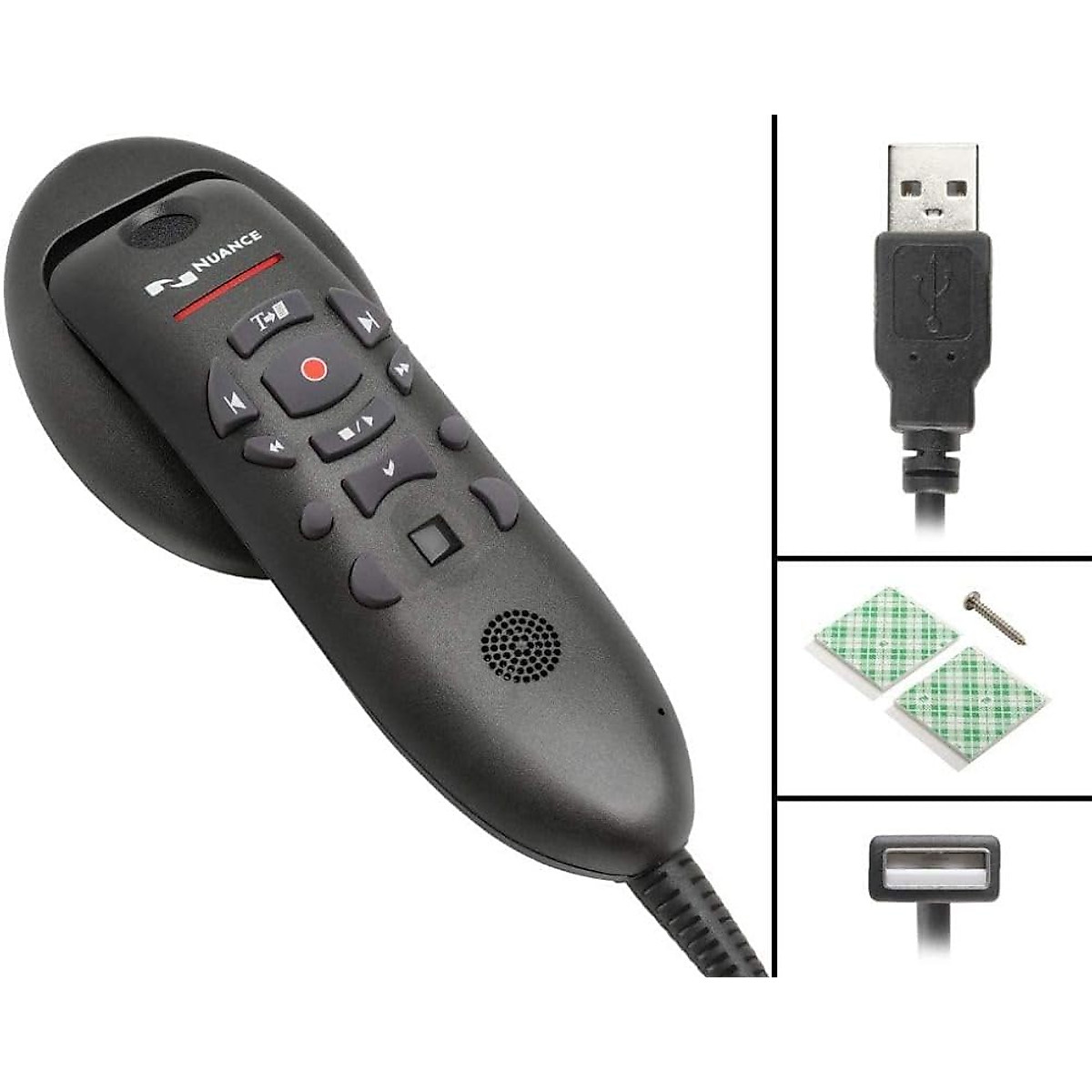 Nuance PowerMic III Microphone for Dragon (Non-Healthcare), 9 Ft Cord, Dictate Documents and Control your PC – all by Voice, [PC Disc], Black