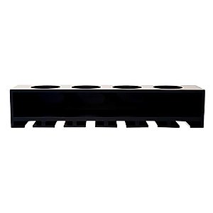 Kiera Grace Claret Wine Bottle & Glass Holder Shelf, 22.5", Black