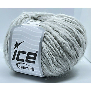 Pale Grey ETNO Alpaca - Merino Wool, Alpaca, Acrylic Blend Yarn 50 Gram (1.75 Ounces) 82 Yards Bulky