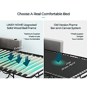 LINSY HOME Pull Out Sofa Bed, Queen Sleeper Sofa Couch with Memory Foam Mattress, Large Sofa Sleeper Pullout Couch Bed for Living Room Office, Grey, Queen Size