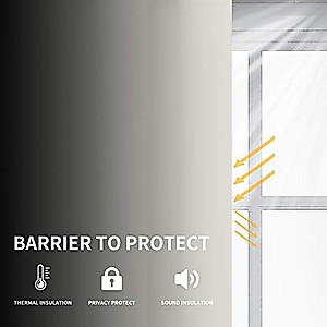 Easy-Going Blackout Curtains for Bedroom, Solid Thermal Insulated Grommet and Noise Reduction Window Drapes, Room Darkening Curtains for Living Room, 2 Panels(52x84 in,Ivory)