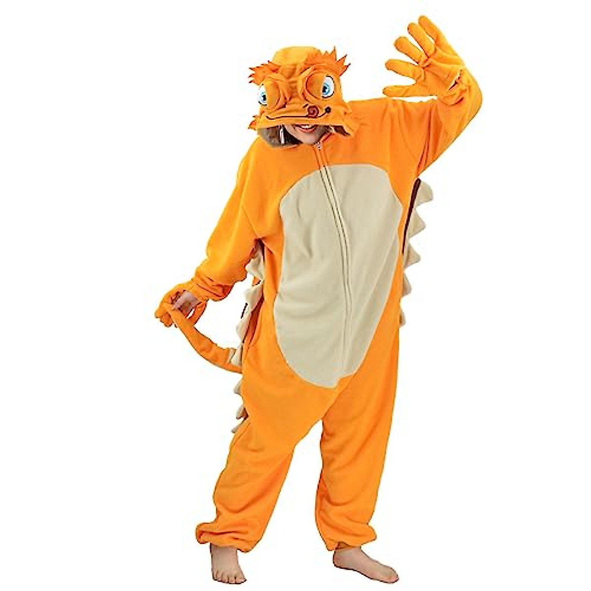Adult Lizard Onesie Costume Animal Cosplay Halloween Christmas Homewear Pajamas Sleepwear for Women and Men