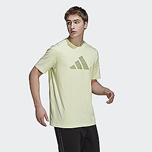 adidas Men's Future Icon Three Bar Tee, Almost Lime, Medium