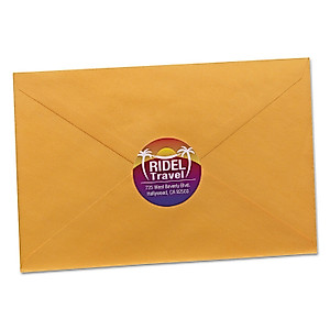 Avery 2" Glossy White Round Labels, Sure Feed, Full Bleed --Print to the Edge, 120 Thank You Labels (22807)