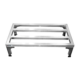 SHOPCraft Heavy Duty Aluminum Dunnage Rack, 20” X 36” X 7.5” Industrial Grade Aluminum Storage Rack, Commercial Food Service Storage Rack