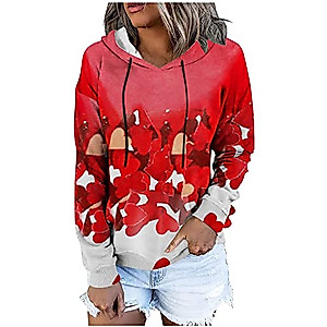 Huazi2 Bright Pink Long Sleeve Top Suetas De Its S Valentine Love Letter Girl Sie Off the Shoulders Sweaters for Women Holiday Sweaters for Women Plus White Sweater Tunic