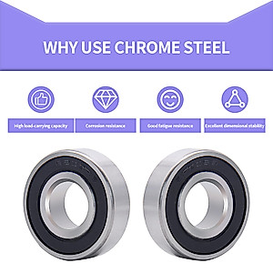 Huarntwo 6203-2RS Replacement Ball Bearing for Craftsan Poulan Husqvarna 110485X,532110485:John Deere GX20818,JD8535:MTD 741-0600,941-0600,741-0124,941-0124:Toro100-1048,10-9966,(2 pcs)