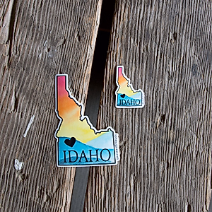 Warm Idaho heart sticker, great for laptops, water bottles, car windows! (Mini)
