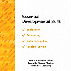 CreateOn Magna-Tiles Brown Bear, What Do You See? (The Very Hungry Caterpillar) Set, Eric Carle Books for Kids’ Building Toys, Magnet-Tiles Toys for Ages 3+, 16 Pieces
