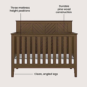 Child Craft Atwood 4-in-1 Convertible Baby Crib (Cocoa Bean)