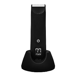 SHAV Electric Below-The-Belt Trimmer Built for Men, Men's Grooming kit | Hair Trimmer Kit: Replaceable Ceramic Blade, Waterproof Groin & Body Shaver, Standing Recharge Dock