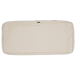 Classic Accessories Montlake FadeSafe Water-Resistant 59 x 18 x 3 Inch Outdoor Bench/Settee Cushion Slip Cover, Patio Furniture Swing Cushion Cover, Antique Beige, Patio Furniture Cushion Covers