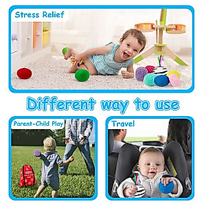 Baby Sensory Texture Ball Toy Set,10Pcs Montessori Toys for Babies 6-12 Months,Develop Fine Motor & Sensory Play for Newborns’ Early Learning,Fidget Stress Toys for Autism/Anxiety Relief