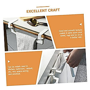 Garneck 8 Pcs Door Hook Towel Rack Black Kitchen Towels Towel Shelf Towel Rod Wall Towel Holder Bath Towel Bars Towel Plastic Holder Towel Hanging Rack Abs Plastic Shelf No Trace White