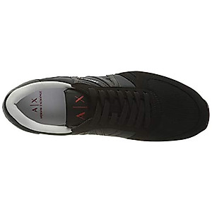 A|X ARMANI EXCHANGE Men's Low-top Sneakers, Black, 6